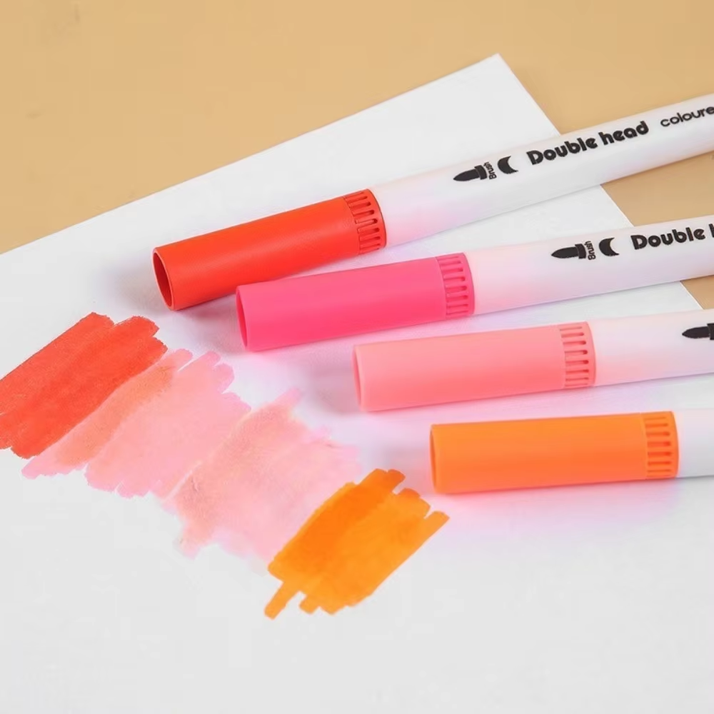 The Dual Tip Brush Marker Set Offers 36 to 120 Colors for Calligraphy ...