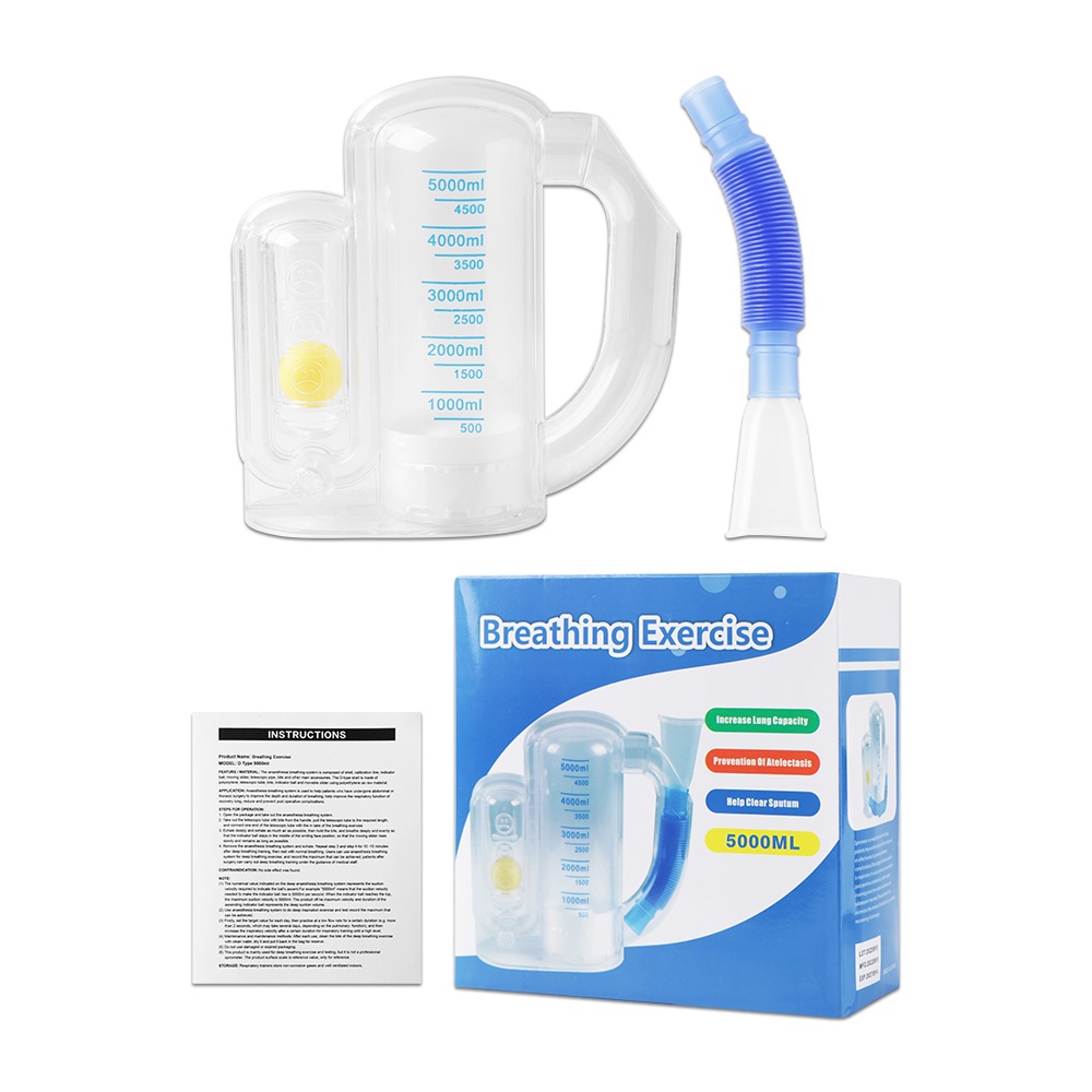 Incentive Spirometer Adult Lung Breathing Exerciser - 5000ml | Shopee ...