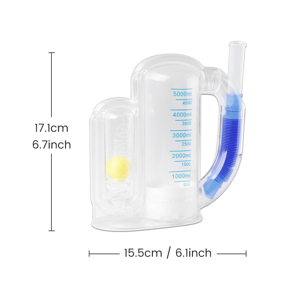 5000ml Single-Ball Breathing Trainer Lung Exerciser Incentive ...