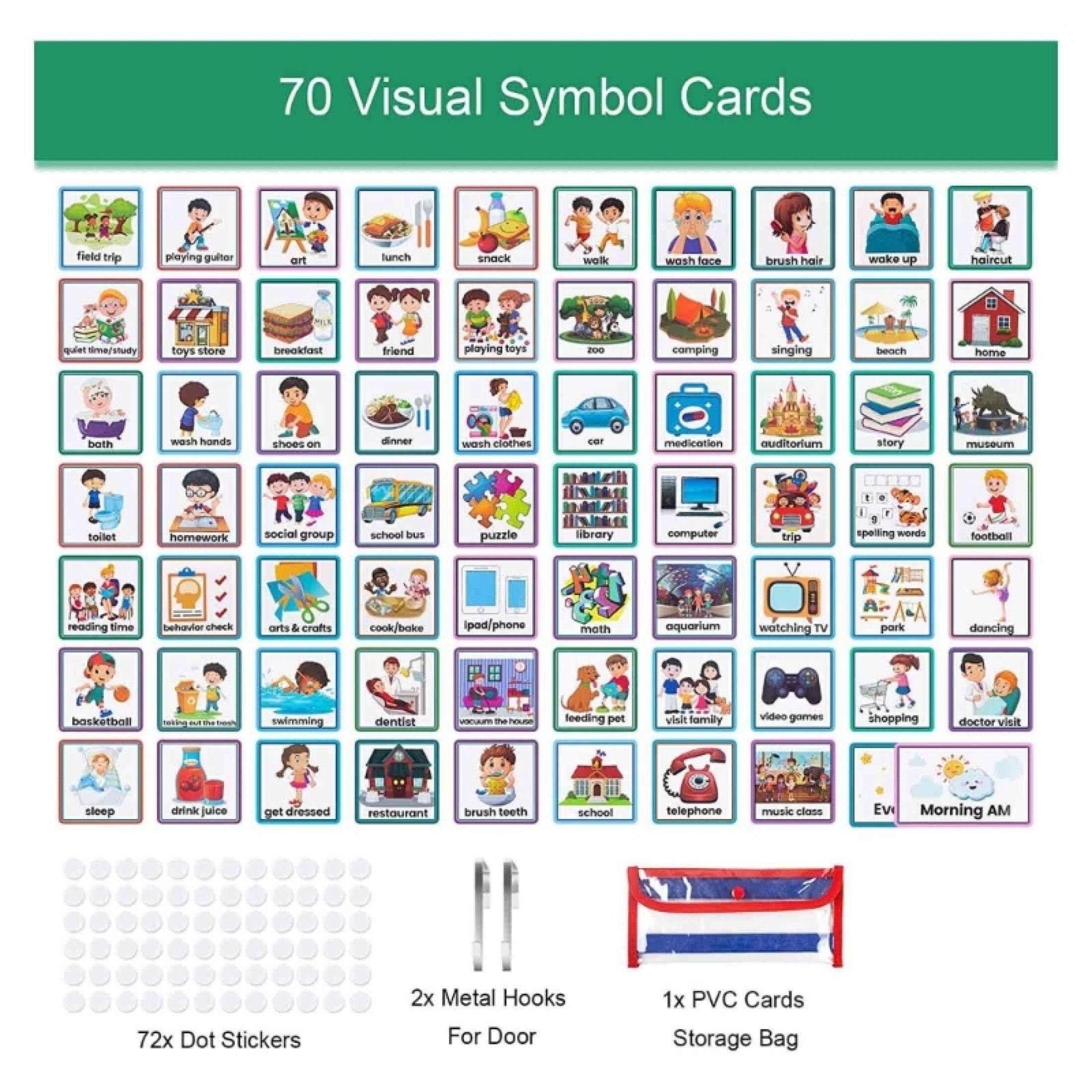 Kids Visual Schedule Work Schedule Routine Cards for Home Classroom ...
