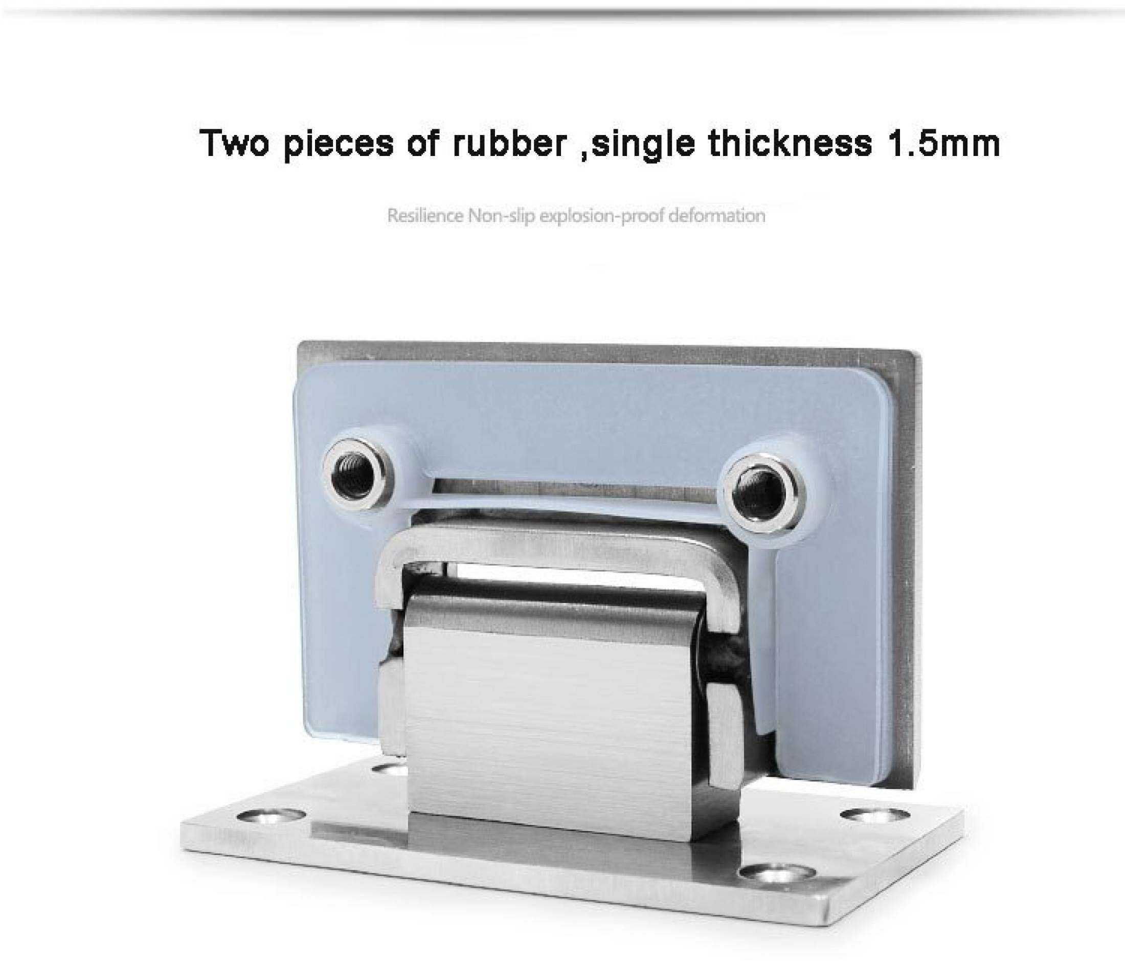 Shower Hinge Wall Glass Bathroom Clip Pintu Kaca engsel clip Stainless ...