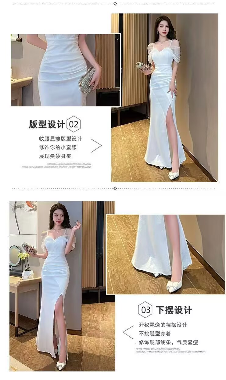 Fashion Sling Sexy Evening Dress Foot Bath KTV Club Technician Work ...