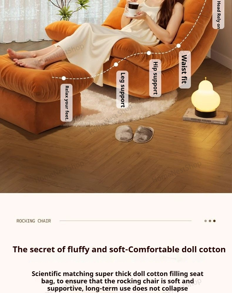 Moon rocking chair recliner adult can sleep lazy person sofa chair ...