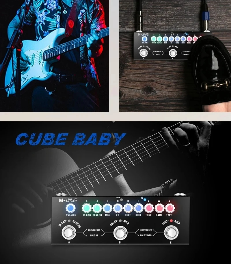 M-VAVE Cube Baby: 8 Cabinets + Phone Rec | Studio-Grade Electric Guitar ...