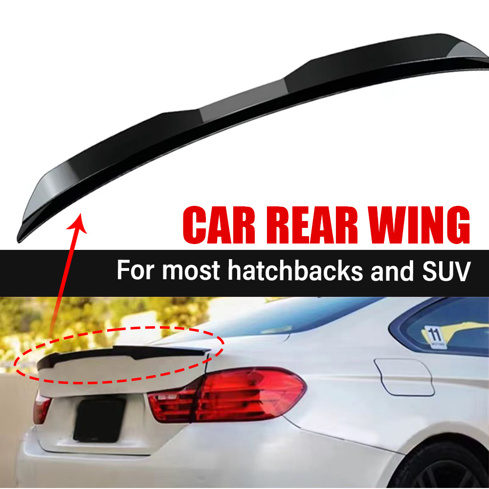 Universal Car Trunk Tail Rear Wing Spoiler Abs Car Trunk Roof Spoiler ...