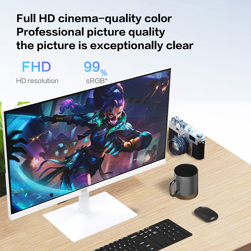 YGT 24 Inch Gaming Monitor IPS 100Hz 1080P FHD Framless Panel Flat ...
