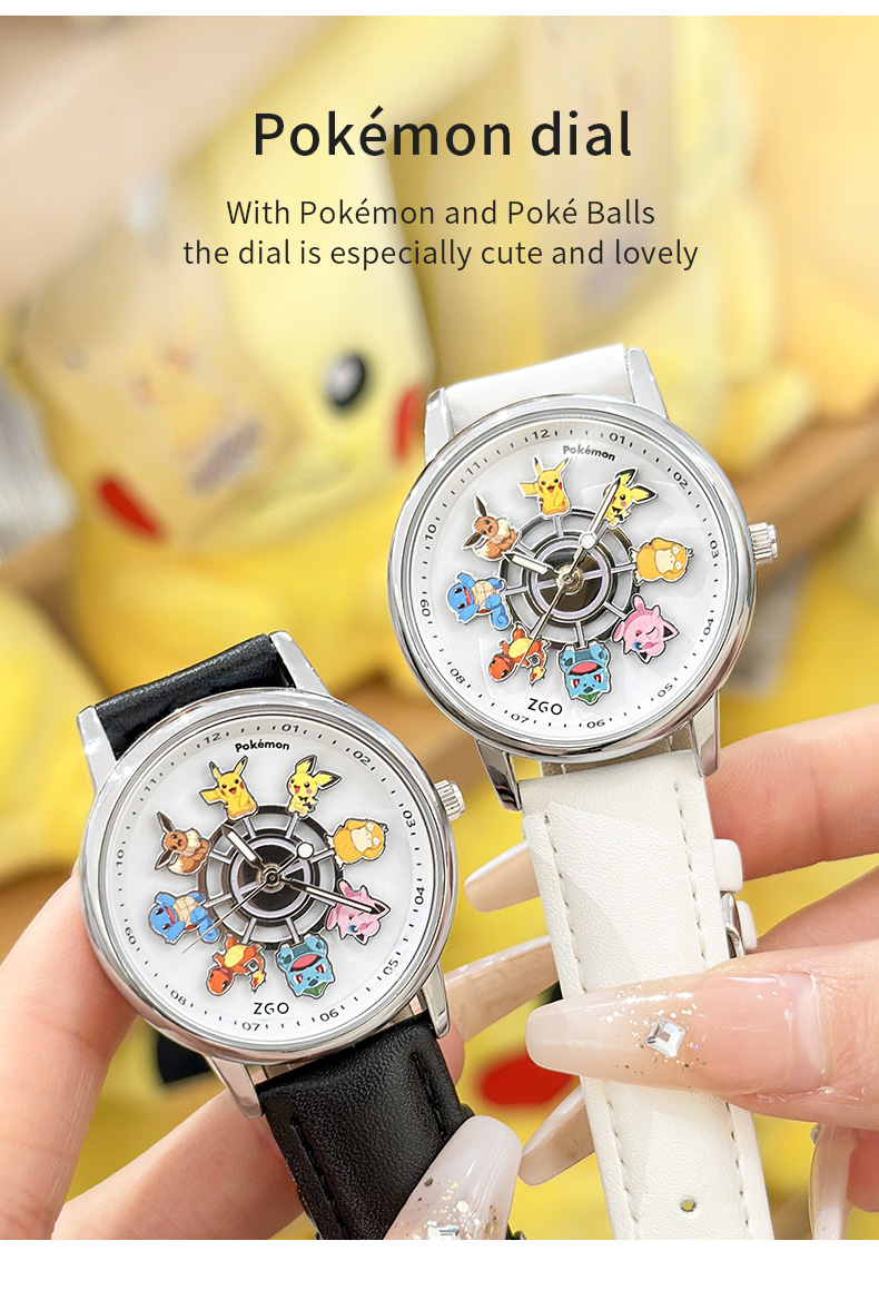 ZGO × Pokemon Quartz Watch For Men Waterproof Luminous Students jam ...