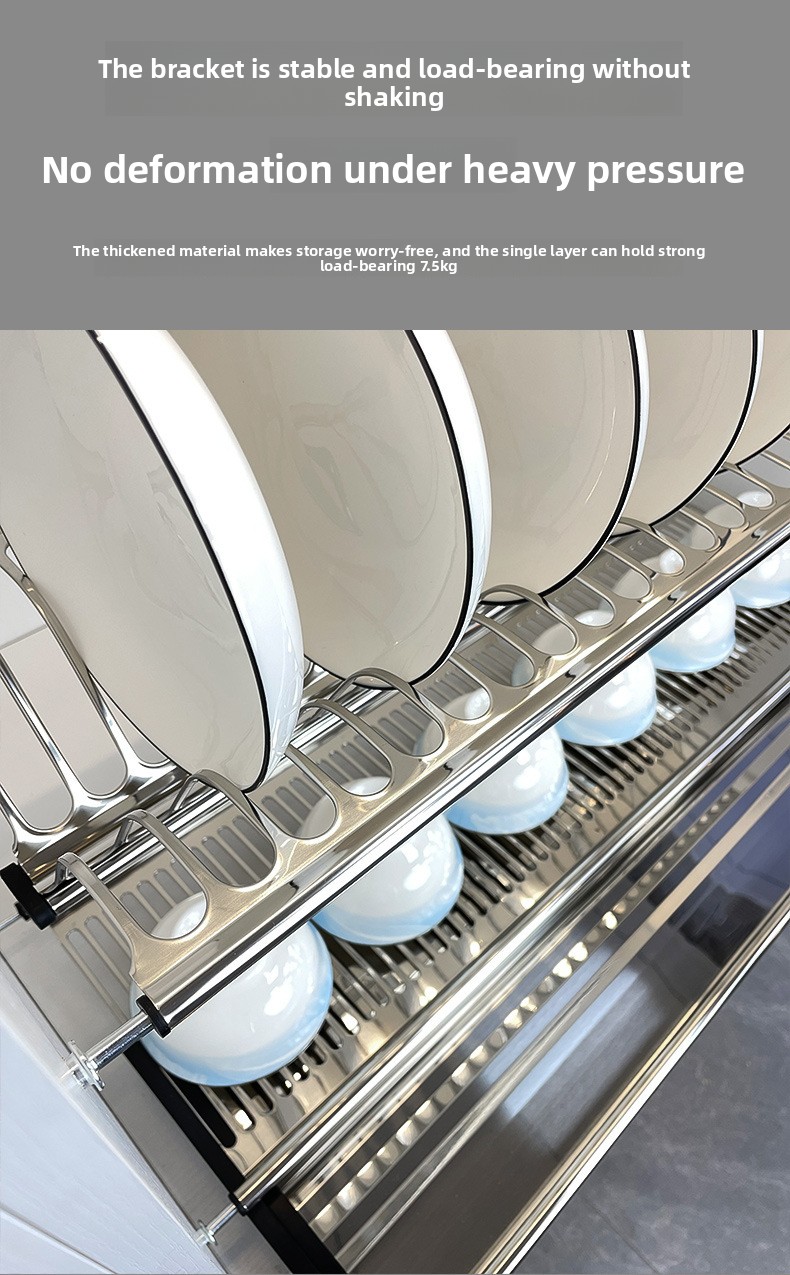 Kitchen Dish Storage Rack Cabinet Built-in Dish Rack Sink Storage Rack ...