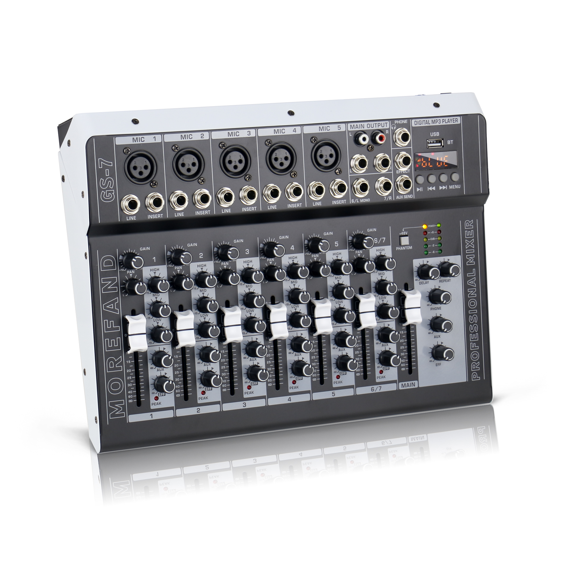 professional mixer 16 DSP audio mixer GS-7, seven-band equalizer, built ...