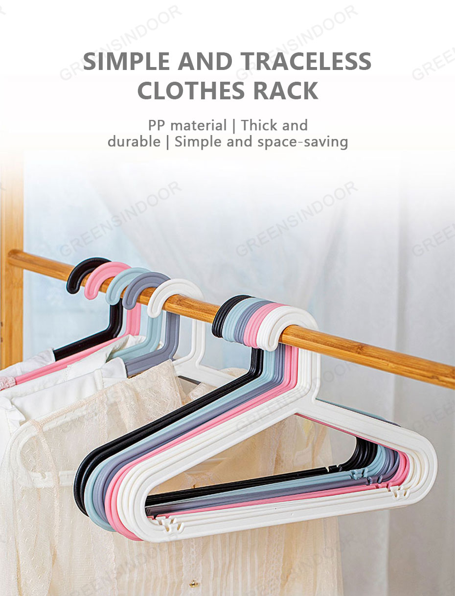 50pcs Hanger Baju Anti-Slip No traces Clothes Hanger Plastic penyangkut ...