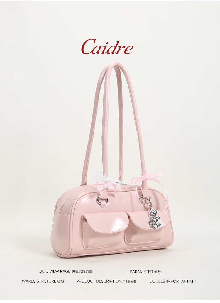 Caidre Korean Niche Boston Pillow Bag Portable Bowling Tote Bag ...