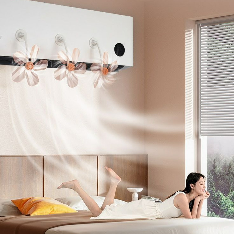 Air Cond Guide Fan Mini Aircon Deflector For Room 360° Fast Cooling ...