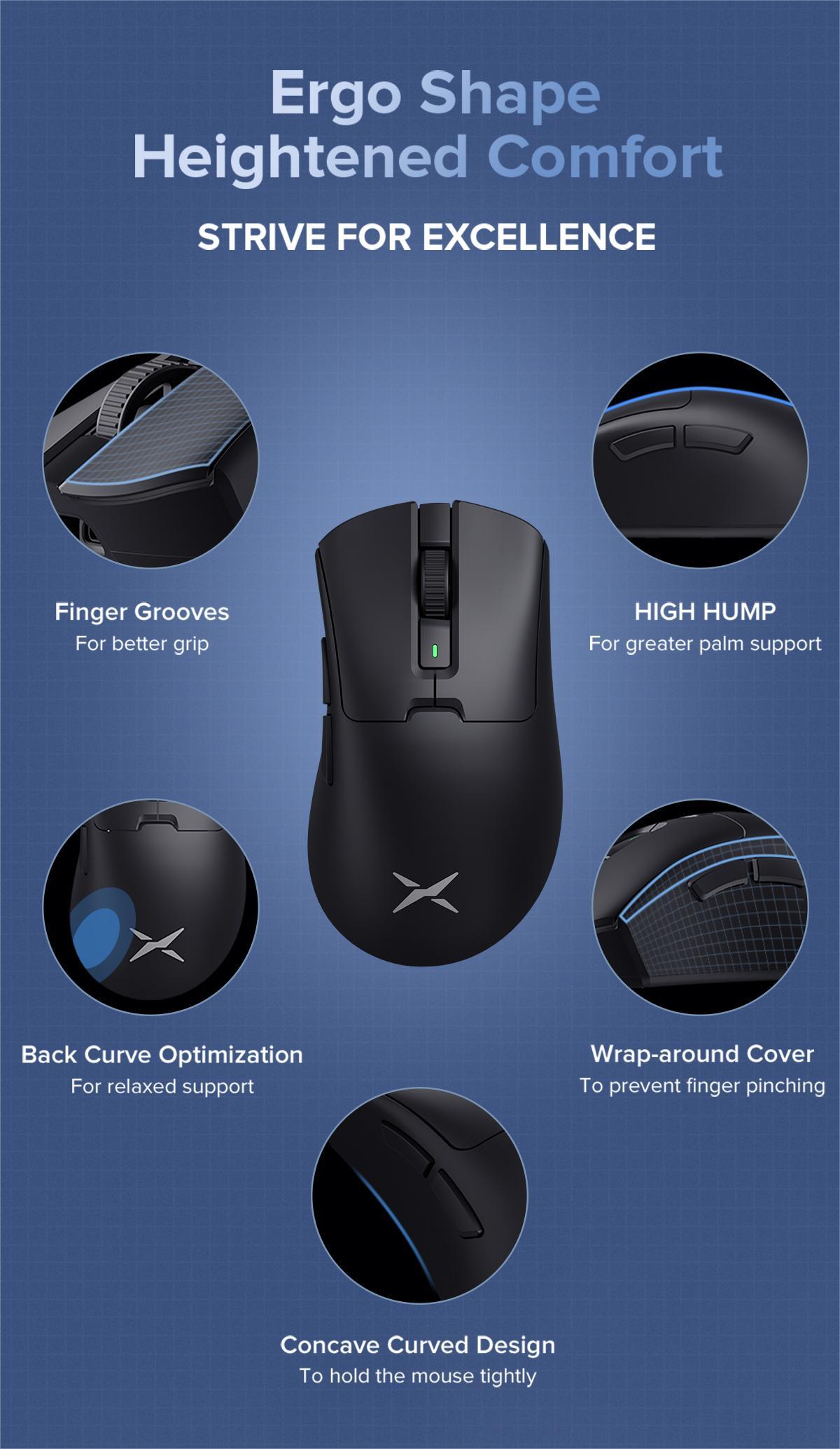 Delux M900 Se PAW3311 Gaming Mouse DPI MAX 12000 Wired 2.4G Wireless ...