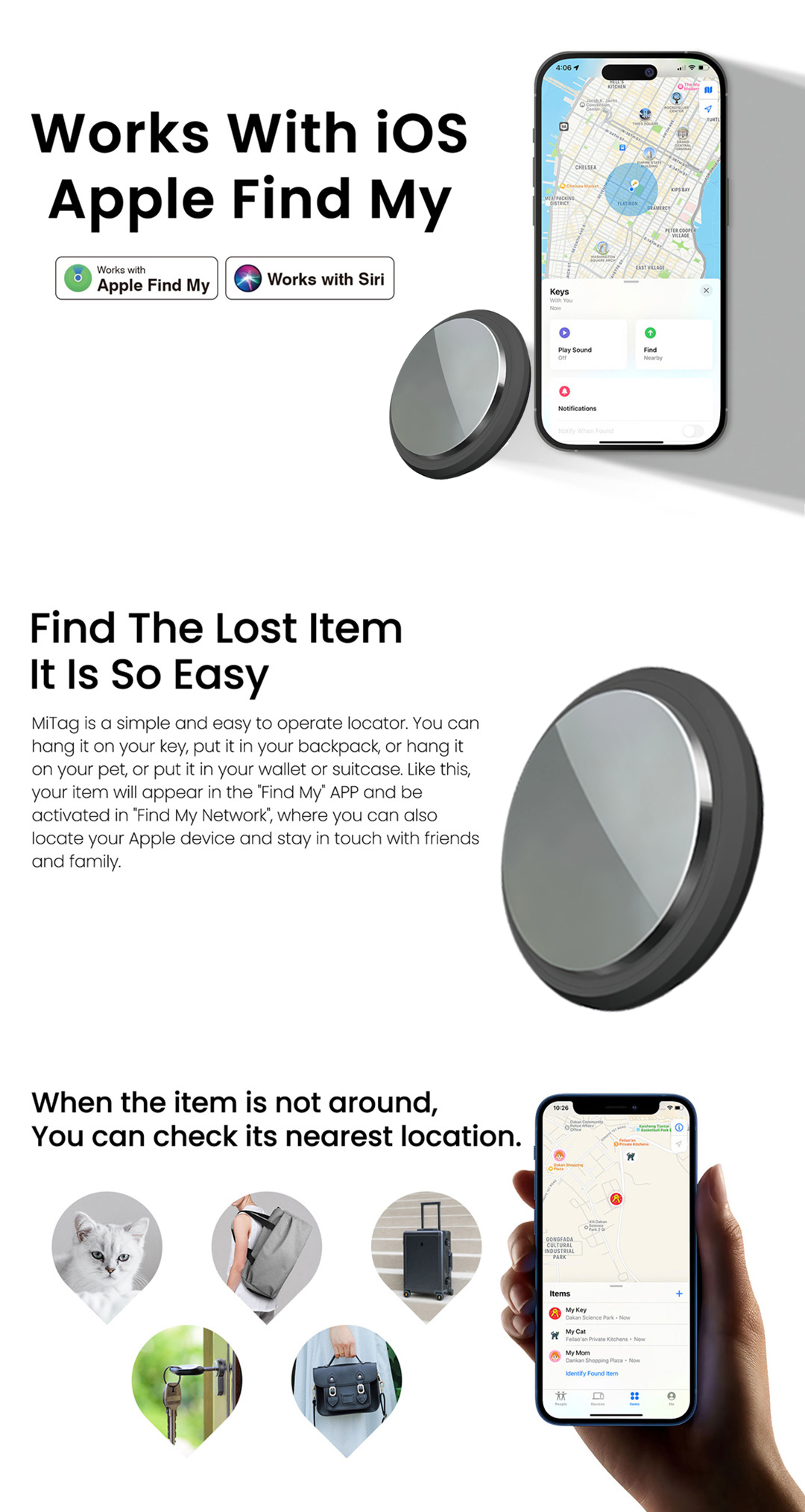 Smart GPS Smart Worldwide Locator Anti Lost Bluetooth5.0 Finder Tag For ...