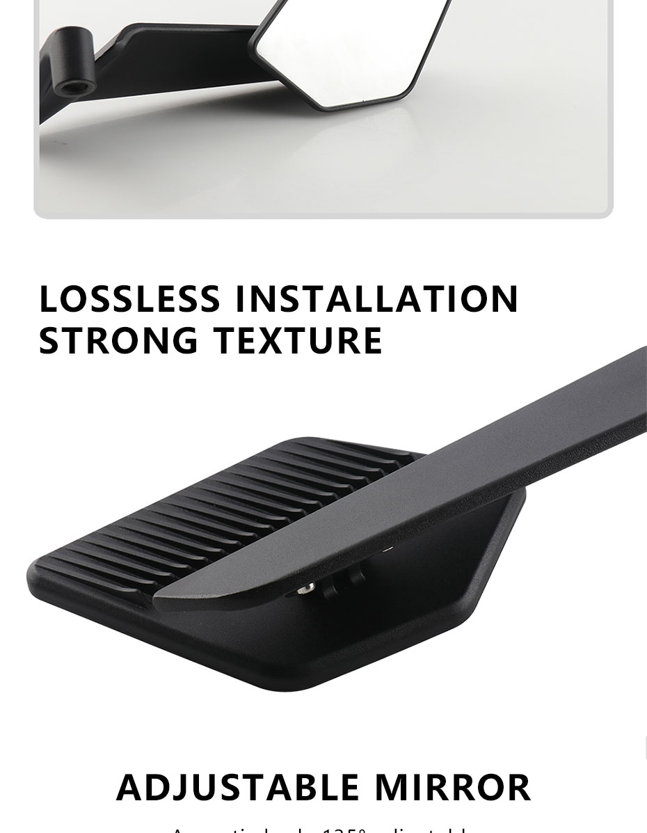 Universal Side Mirror Yamaha Honda Rear View Mirror Motorcycle Cermin ...