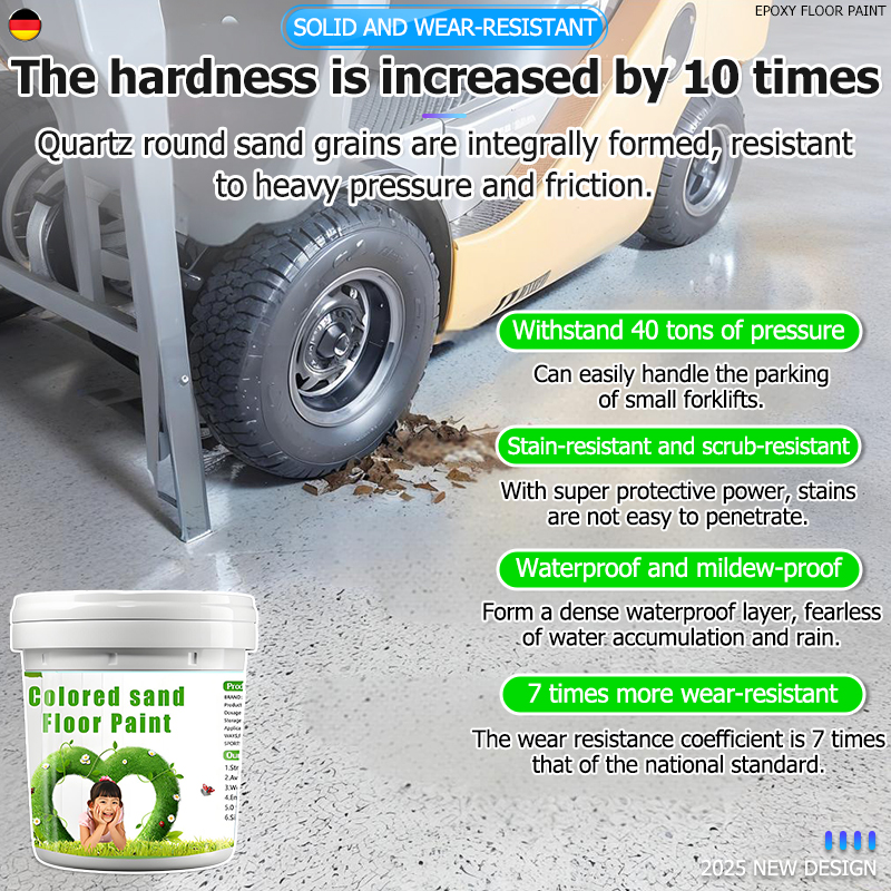 【24-hour delivery】epoxy flake coating colored sand floor paint anti ...