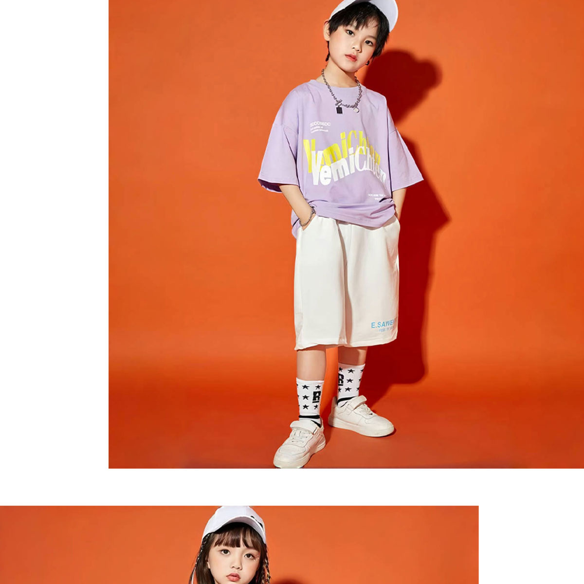 【Beryl kids】Children's performance costume dance hip-hop cool handsome ...