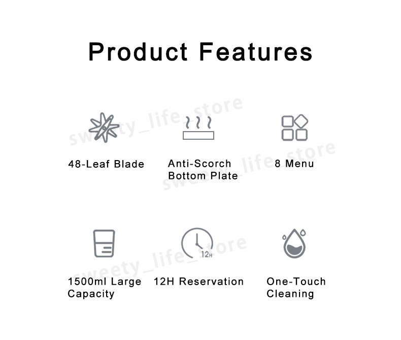 1500ml Soy Milk Machine Wall Breaking Machine Soymilk Maker Machine ...