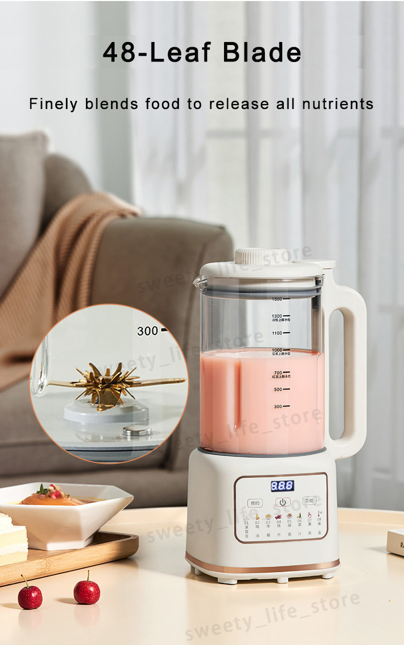 1500ml Soy Milk Machine Wall Breaking Machine Soymilk Maker Machine ...