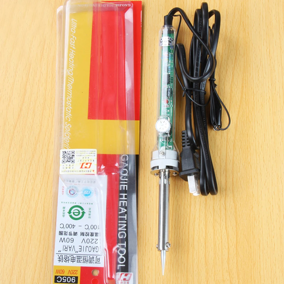 WUTA 220V 60W US Plug Electrical Soldering Iron Adjustable Temperature ...
