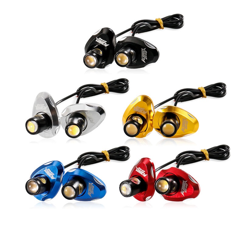 2PCS Motorcycle Mini LED Side Signal Lights Universal Indicator for ...