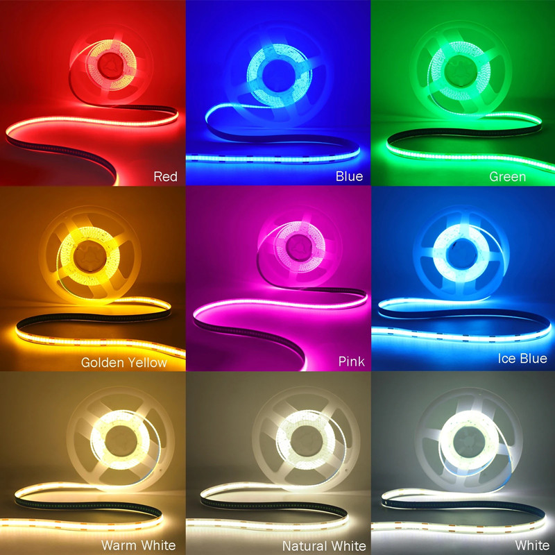 DC 5V COB LED Strip 8mm Battery USB Powered With Motion Sensor 320LEDs ...