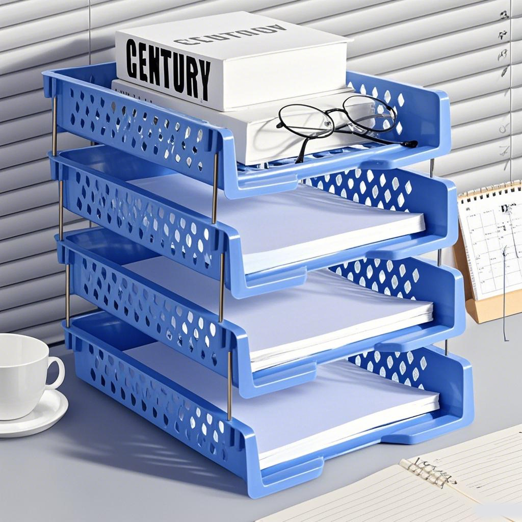 A4 File Organizer - 3-tier Stackable Storage Box | Durable Plastic ...