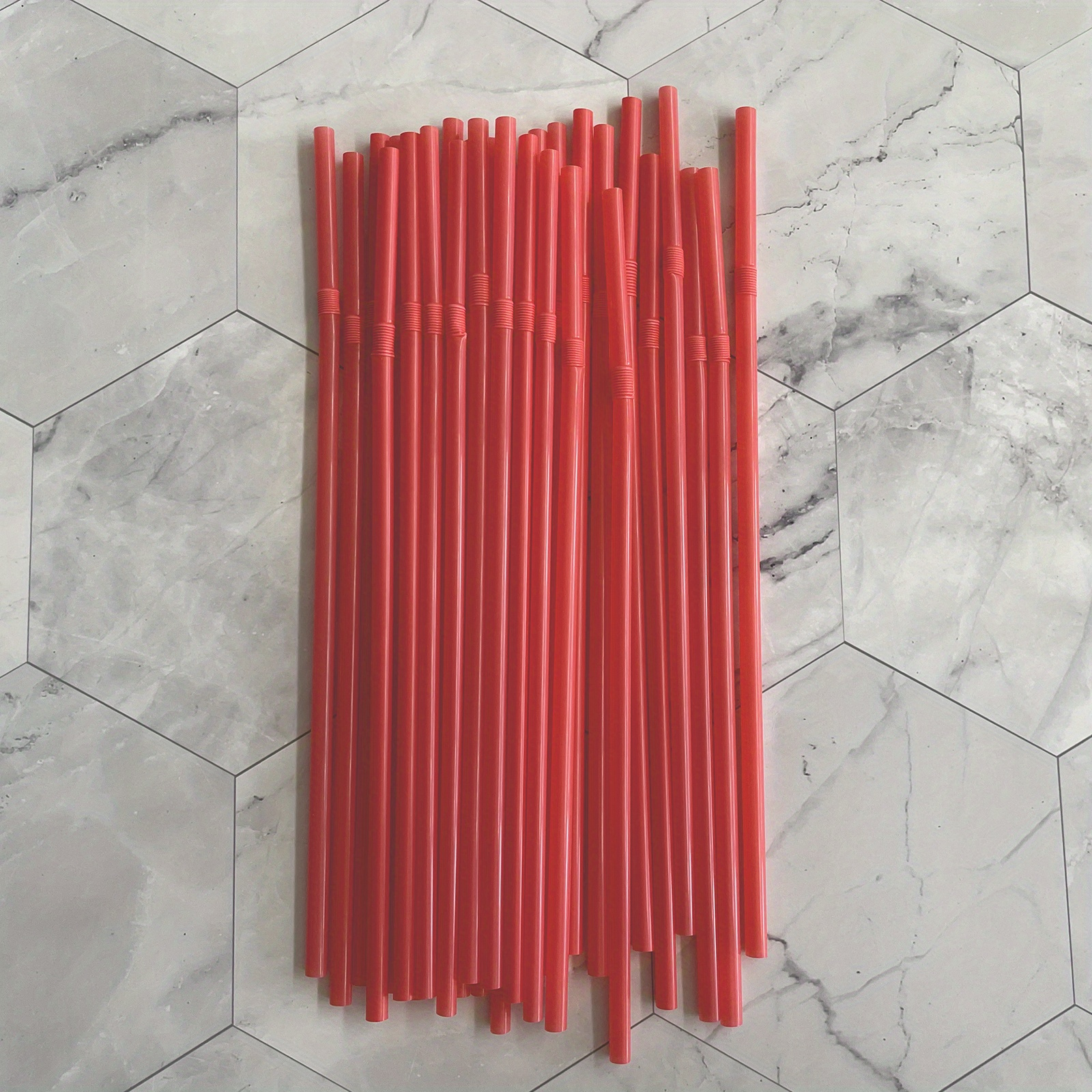 100/500pcs Flexible Plastic Straws Red Orange Yellow Green Pink Blue ...