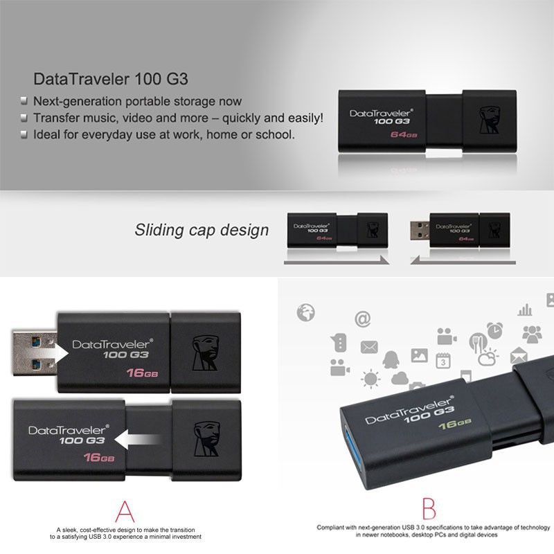 【𝟏𝟎𝟎% 𝐀𝐬𝐚𝐥 𝐓𝐮𝐥𝐞𝐧】𝗞𝗶𝗻𝗴𝘀𝘁𝗼𝗻® DataTraveler Pemacu USB Flash USB 3.1 ...