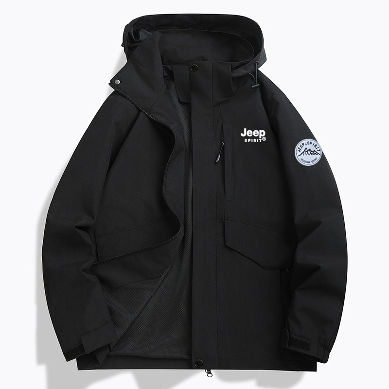 Jeep Spirit Outdoor Waterproof Jacket For Men Camping Windbreaker Coat ...