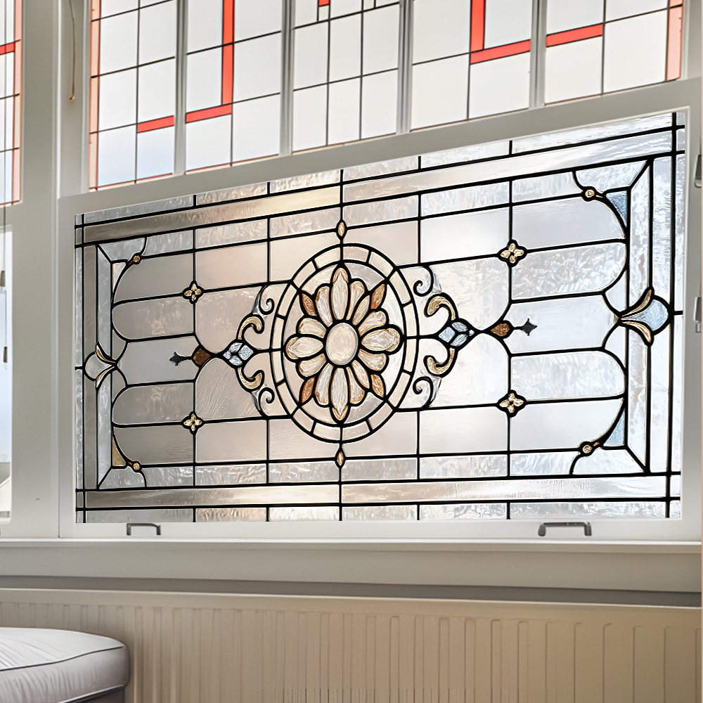 New Minimalist Color Line Patterned Window Store Transparent, Movable ...