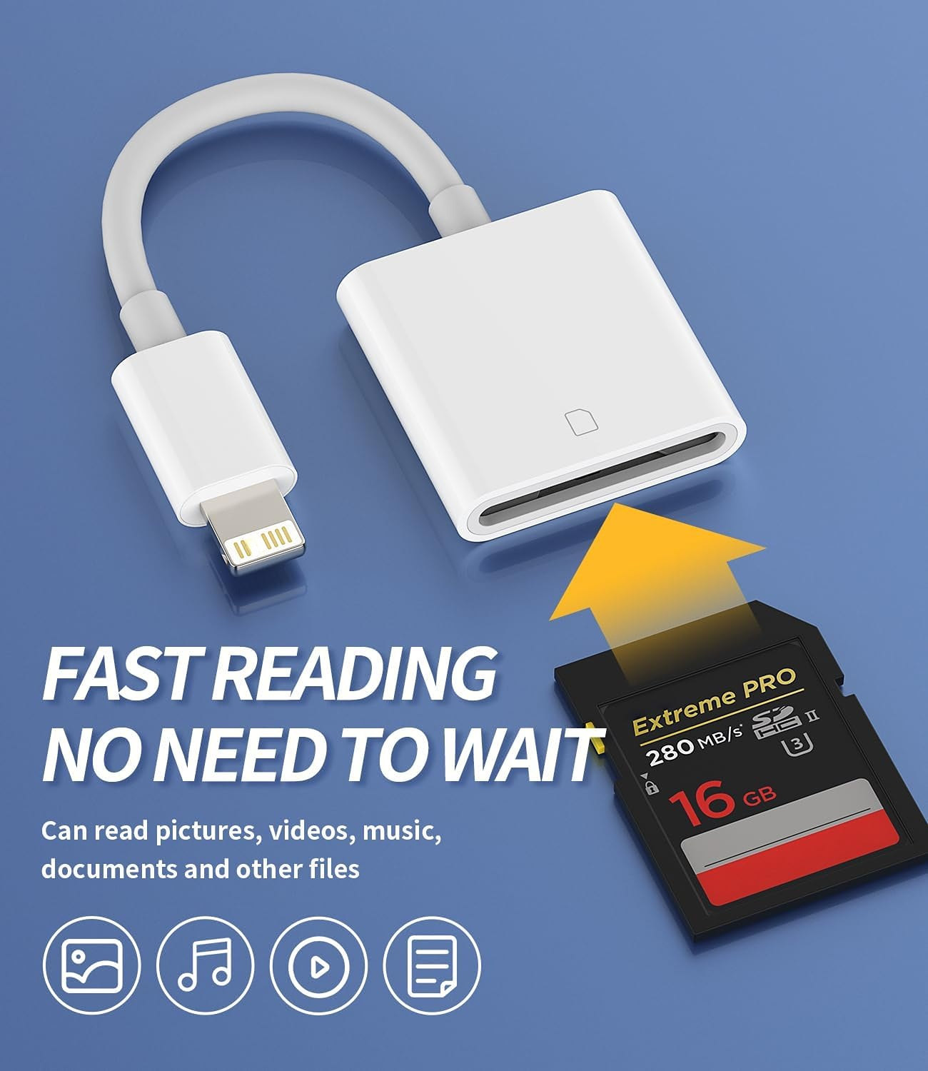 MicroSD TF USB Card Reader for iPhone Lightning and iPad MacBook Galaxy ...