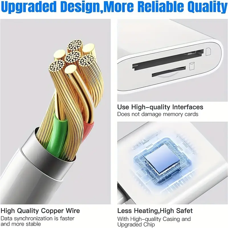 MicroSD TF USB Card Reader for iPhone Lightning and iPad MacBook Galaxy ...