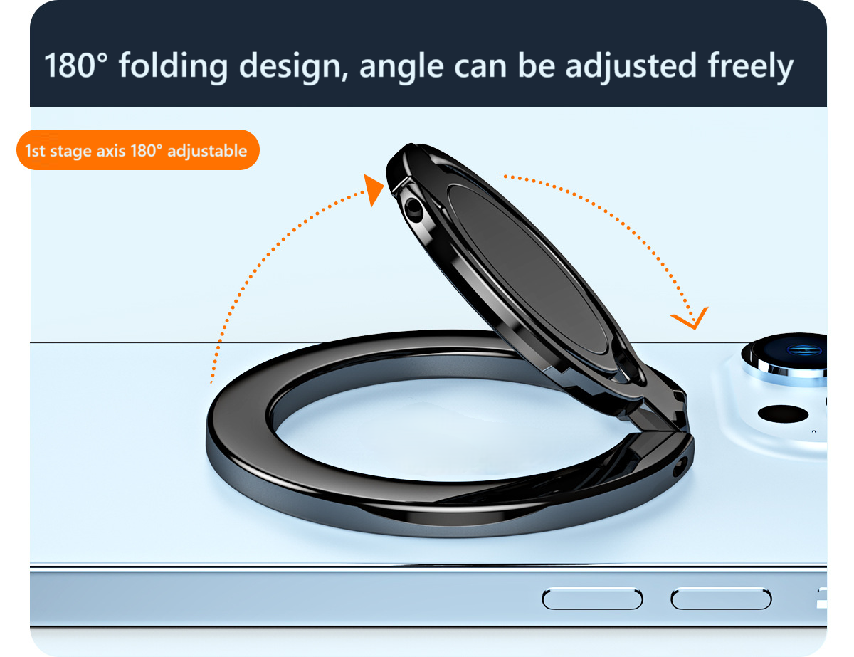 Magnetic Phone Finger Ring Holder Portable Foldable Magnet Cellphone ...