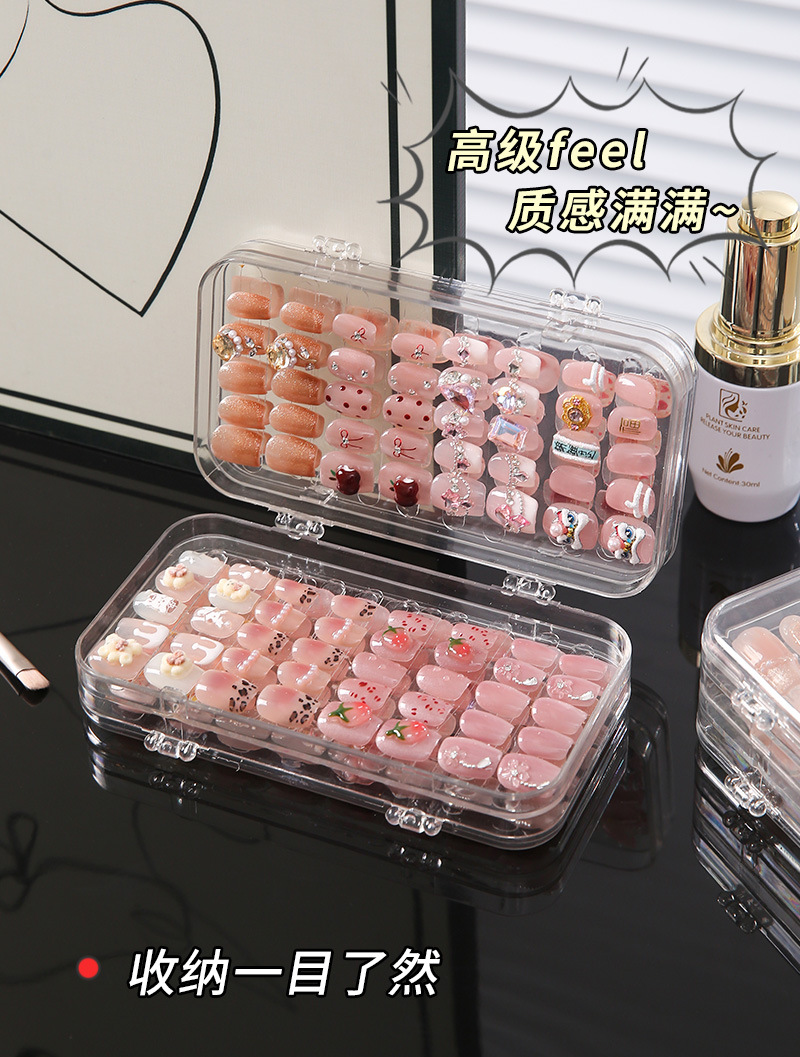 【🔥Wholesale】FREE with tape Acrylic Storage Box Foldable Manicure ...