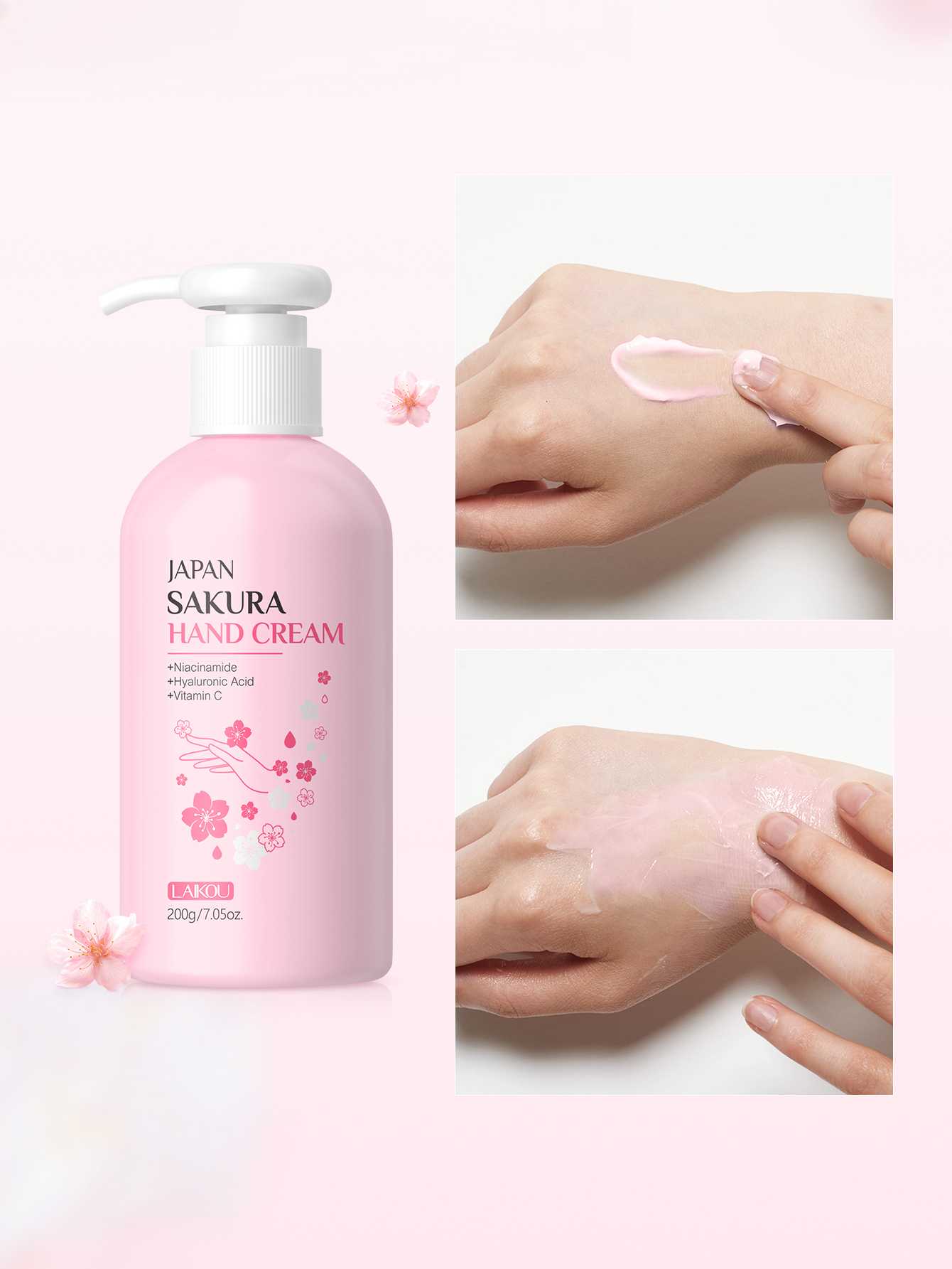 LAIKOU Japan Sakura Hand Cream Long-lasting Hydration Smooth Radiant ...