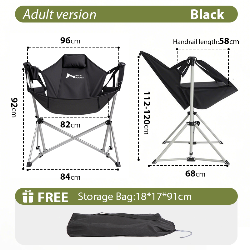 🔥lowest price🔥Camping Rocking Chair Cradle Aluminium Alloy Leisure ...