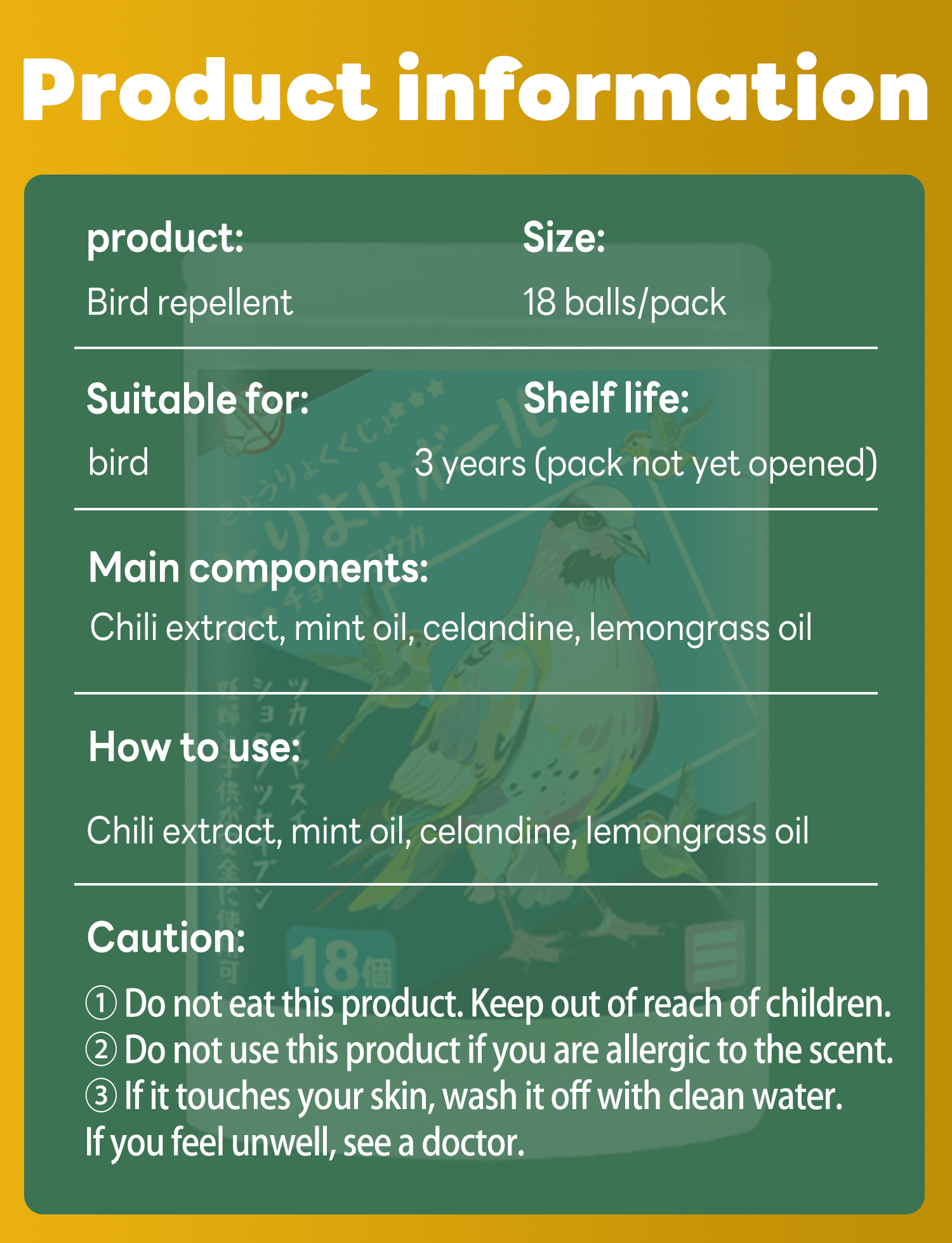 【Easily Drives Away Birds】ioo Bird repellent outdoor Penghalau burung ...