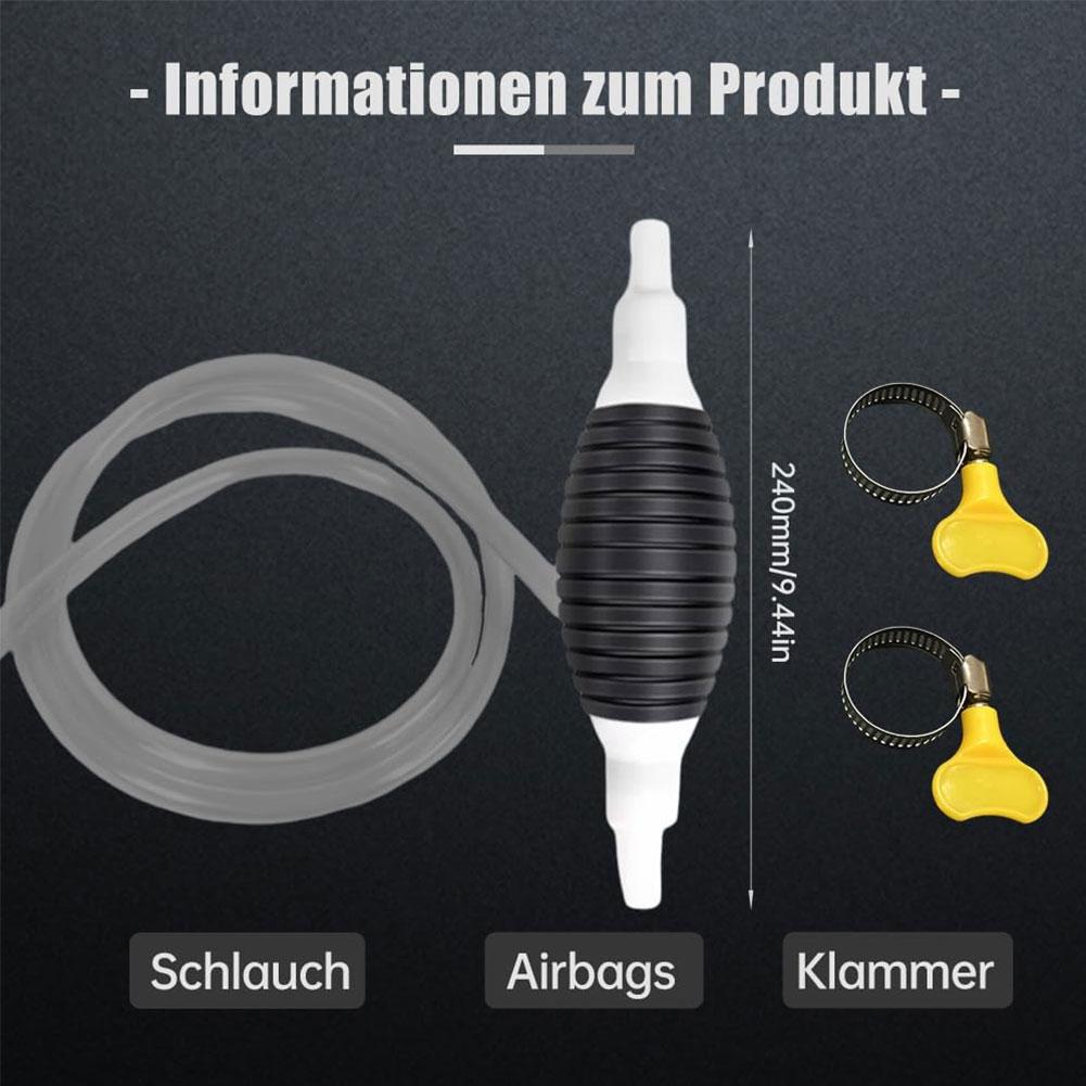 Handy Manual Gas Oil Pump 1.5M Siphon Hose Car Motorcycles Gasoline ...