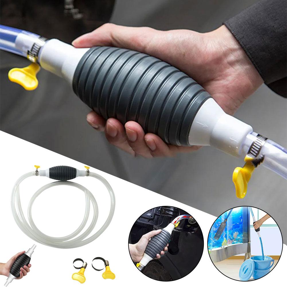 Handy Manual Gas Oil Pump 1.5M Siphon Hose Car Motorcycles Gasoline ...