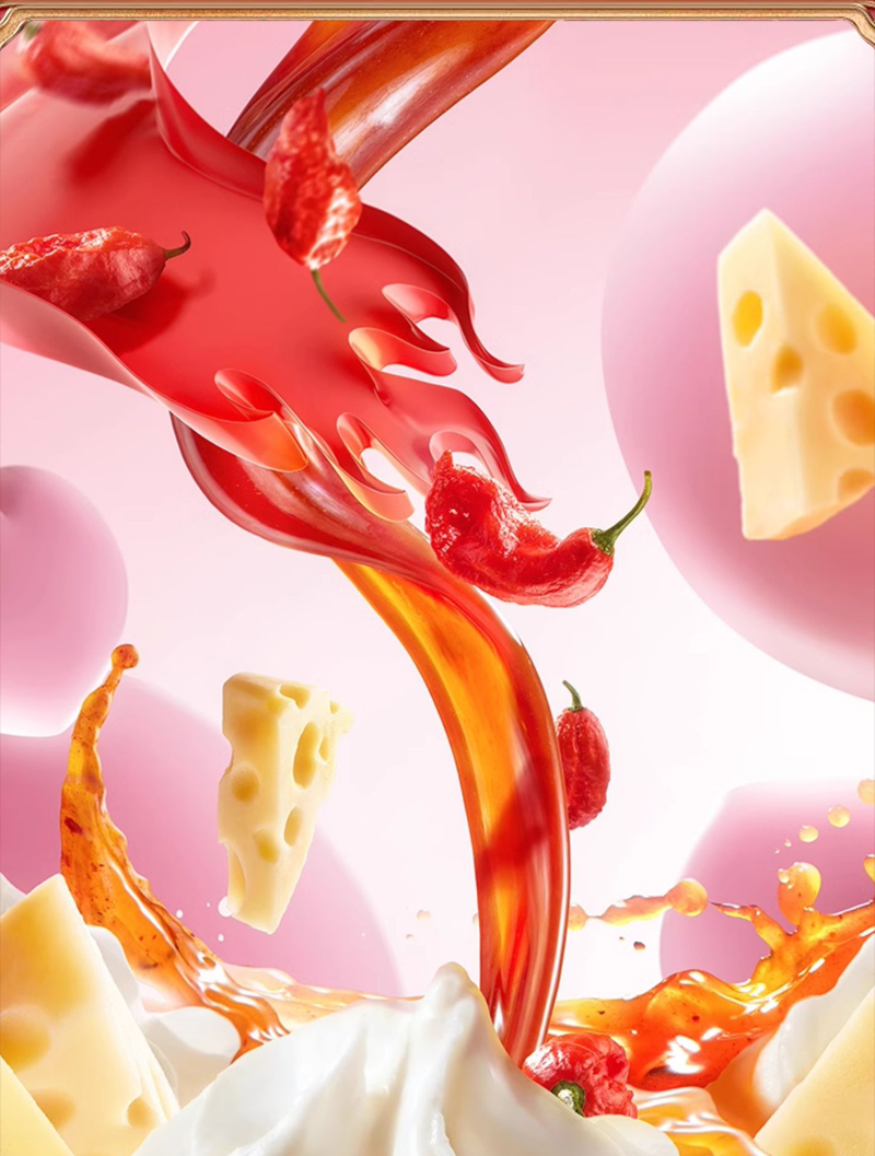 BaiXiang Instant Noodles Super Chili Creamy Hot Chicken Flavor (5 Packets x 112g) 白象大辣娇奶油火鸡味拌面 ...