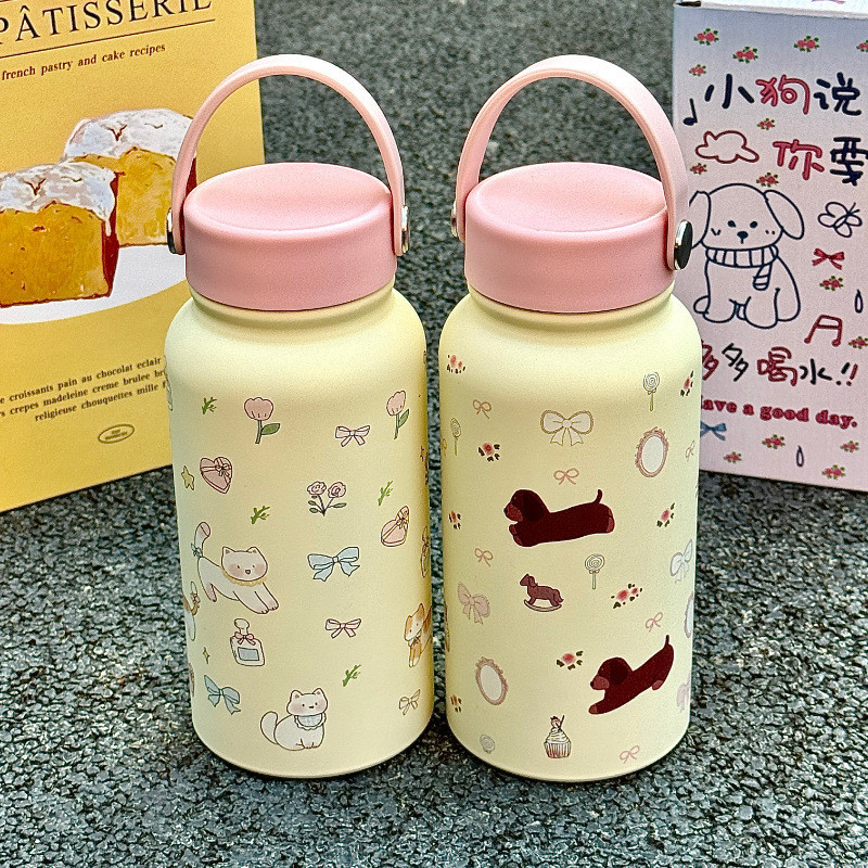 900ML Cute Thermos Bottle Botol Air Termos Kartun Comel Stainless Steel ...