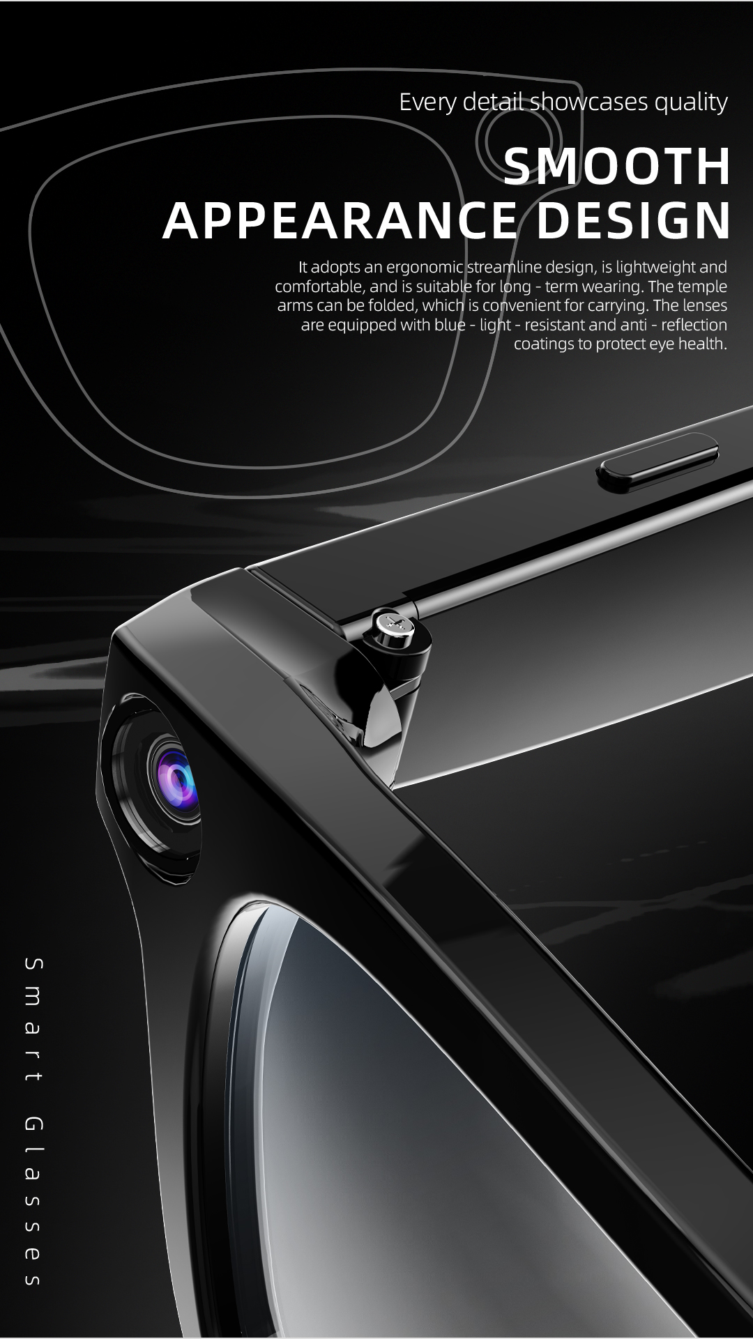 Smart AI Glasses 5MP HD Camera, WiFi/Bluetooth, ChatGPT & DeepSeek AI ...