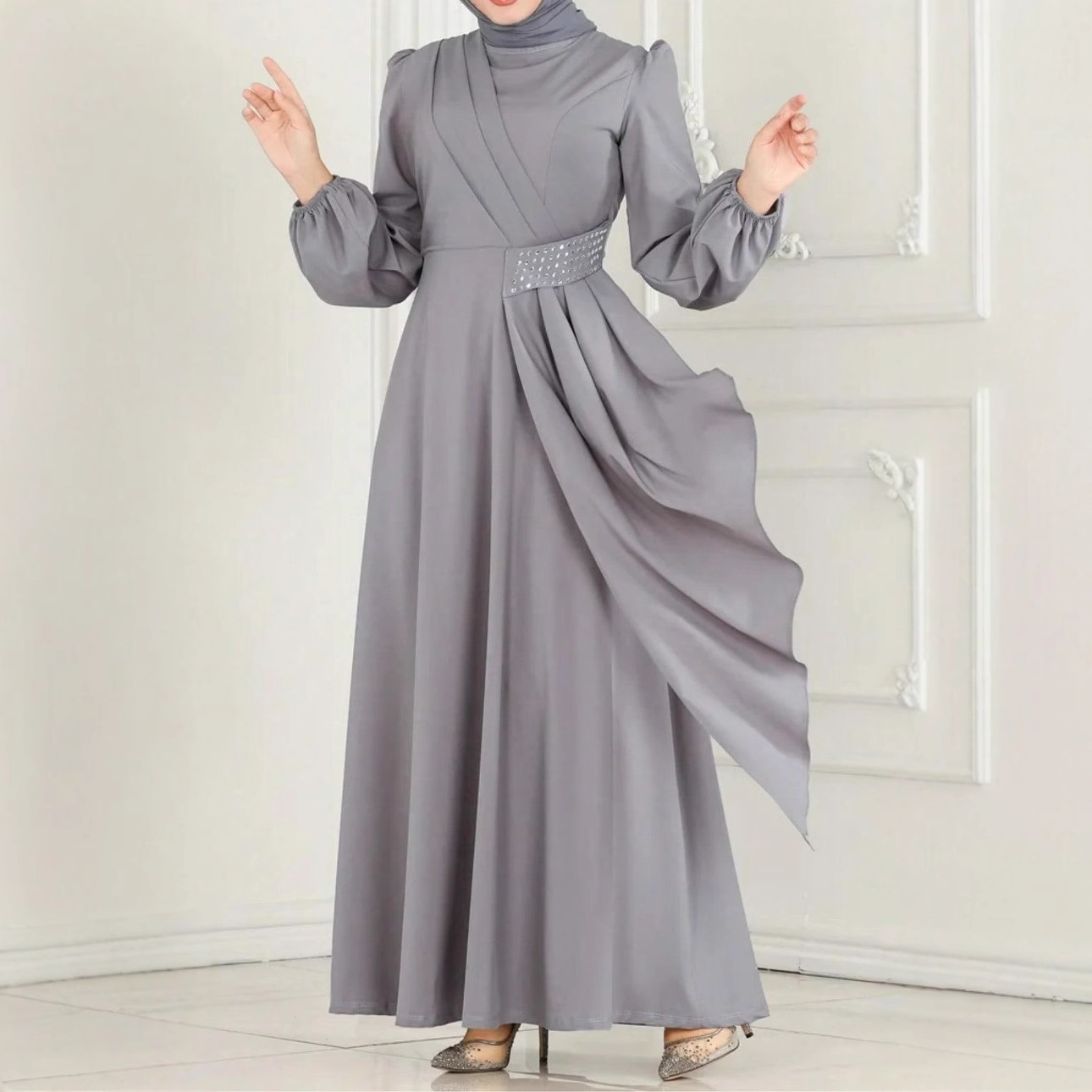 GDTIMA Baju Raya NEW Abaya Dress Jubah Muslimah Turkish Arabic robe ...