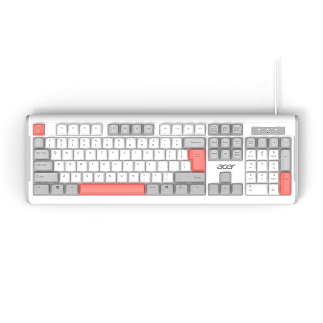 Acer Wired Keyboard OKB0A0 Plus 104 Keys Full Size With Luminous Effect ...