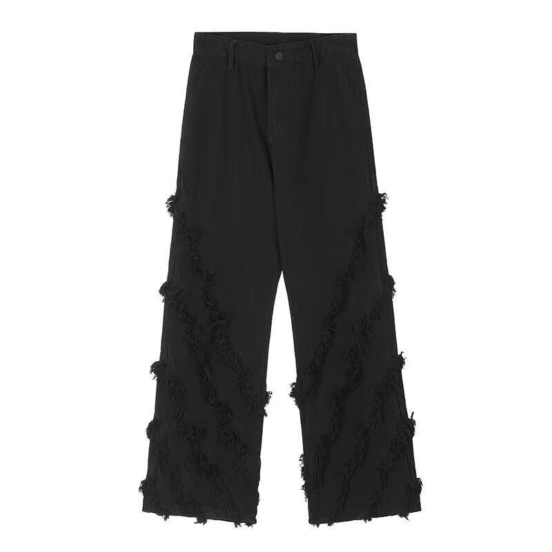 Hong Kong Style Trendy Men Summer Letter Jeans Hip Hop ins Trendy High ...