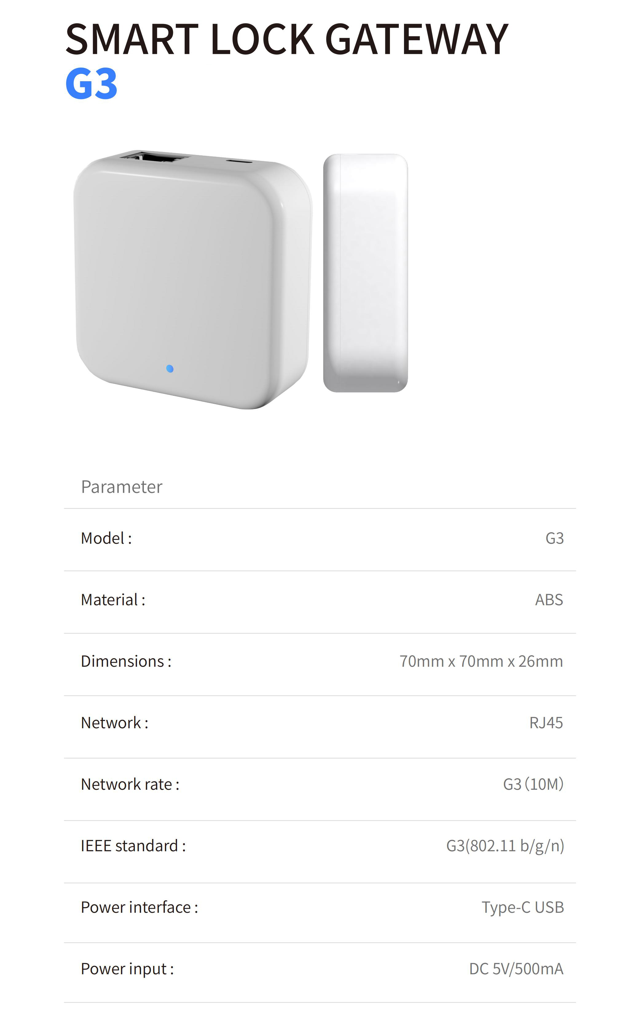 TTLOCK G2 G3 G4 Bluetooth Gateway Smart Wifi Wireless Connect To Router ...