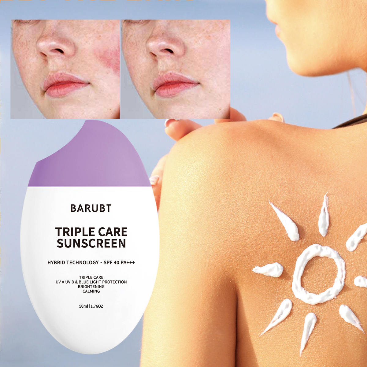 BARUBT triple care sunscreen sunscreen anti -ultraviolet rays refreshing and non -greasy ...