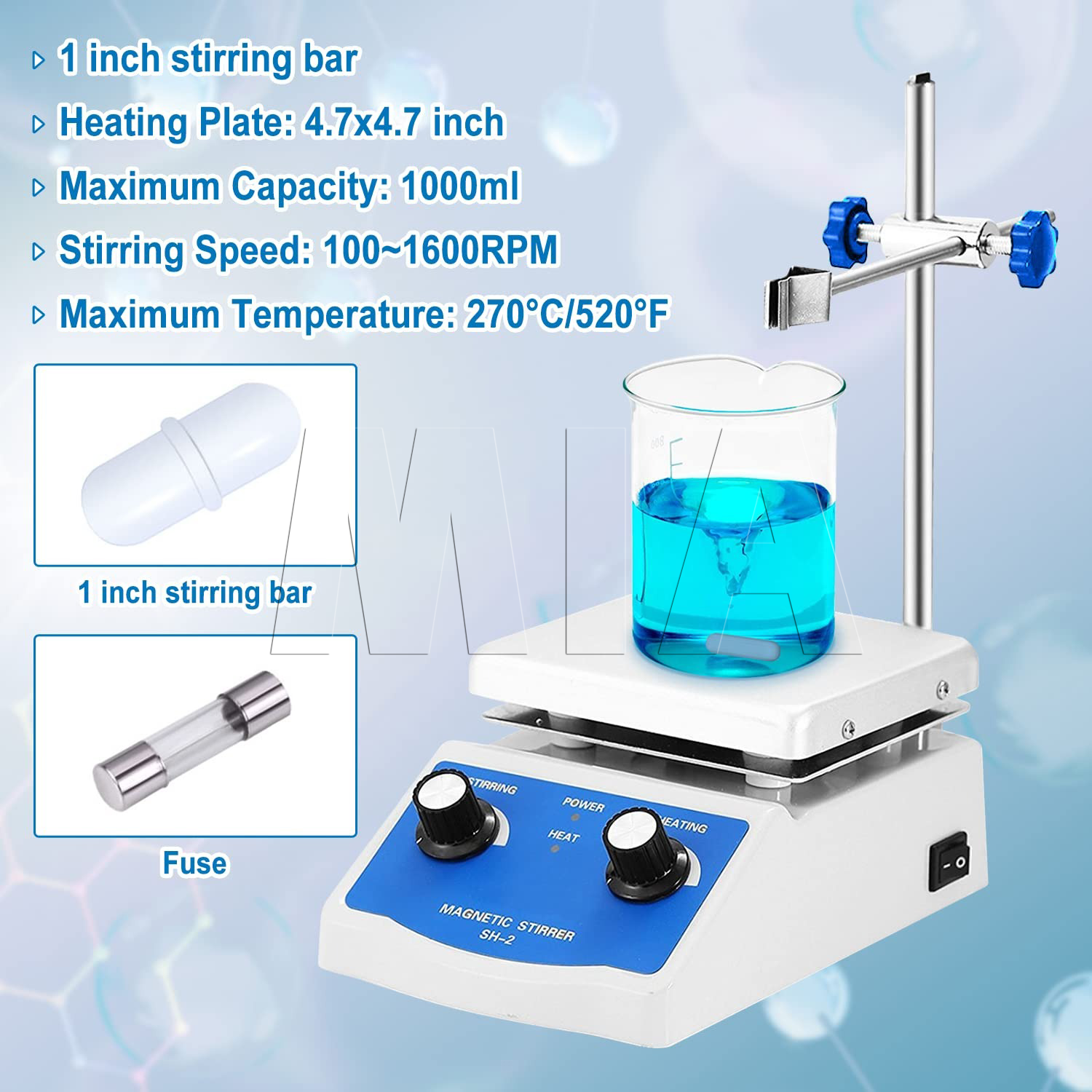 Magnetic Stirrer SH-2 350W Heating Digital Display Thermostatic Stirrer ...