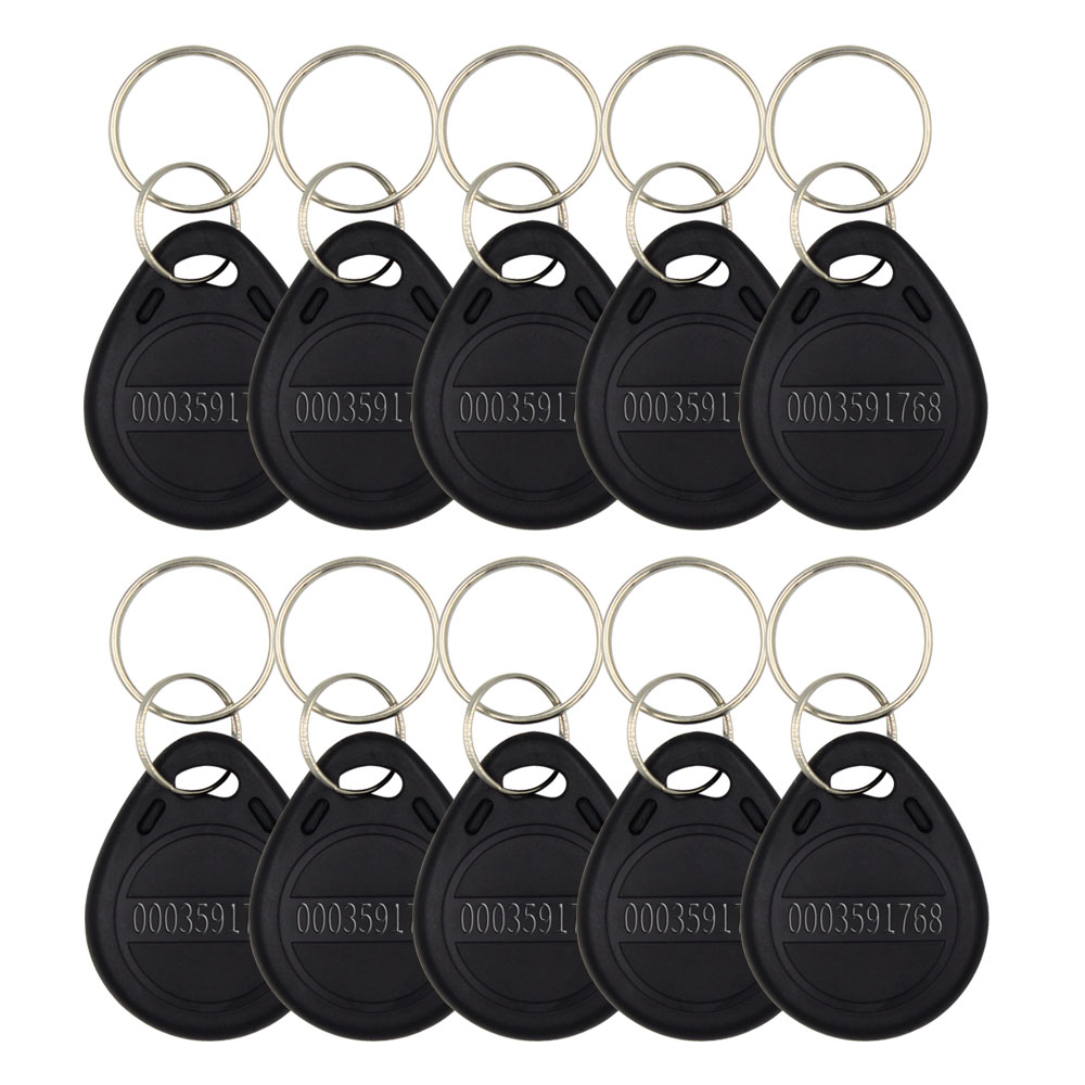 10pcs/lot TK4100 125khz RFID Keychain Card Tag Key ID Keyfob Door Entry ...